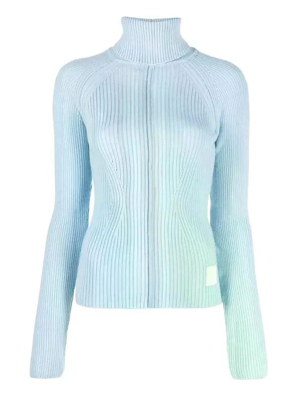 Marc Jacobs Ribbed Turtleneck Jumper - Blue