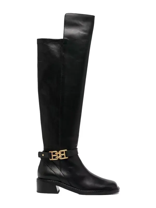 Bally Eloire Leather Long Boots - Black