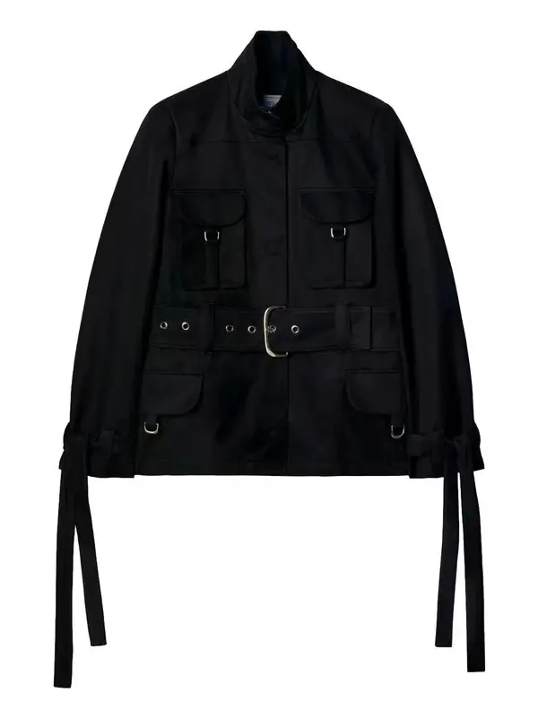 Off-White Belted-waist Jacket - Black