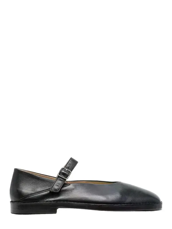 LEMAIRE Leather Ballerina Shoes - Black