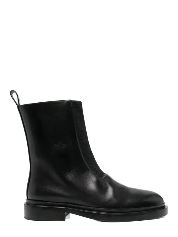 JIL SANDER Chunky Leather Boots - Black