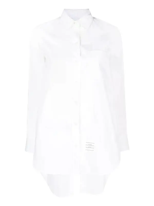 Thom Browne Cross-strap Belted Waist Shirt - White