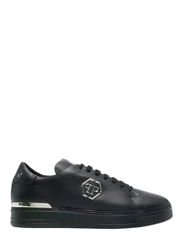 Philipp Plein Hexagon Low-top Leather Sneakers - Black