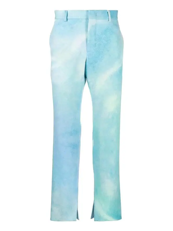 MSFTS Tie-dye Effect Trousers - Blue