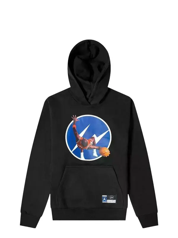 JORDAN X Fragment Jersey Hoodie - Black