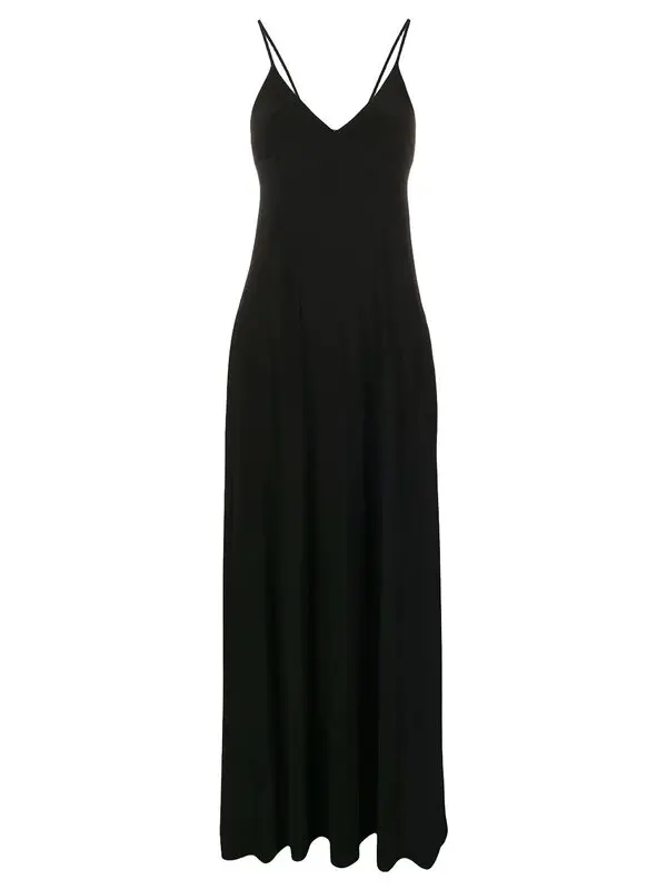 Norma Kamali V-neck Maxi Dress - Black