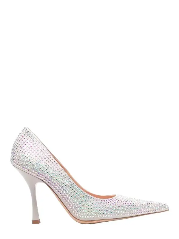 Liu Jo X Leonie Hanne Crystal-embellished 100mm Pumps - Grey