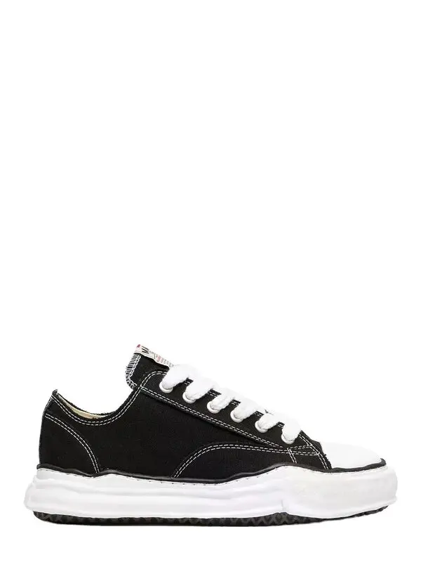Mihara Yasuhiro Contrast-stitch Chunky-sole Sneakers - Black