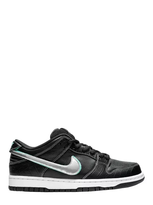 Nike Sb Dunk Low Pro Og Qs Diamond Sneakers - Black