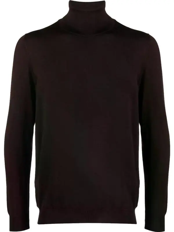 Kiton Roll-neck Fine-knit Jumper - Brown