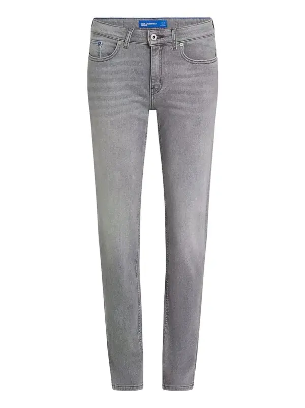 Karl Lagerfeld Mid-rise Slim-cut Jeans - Grey