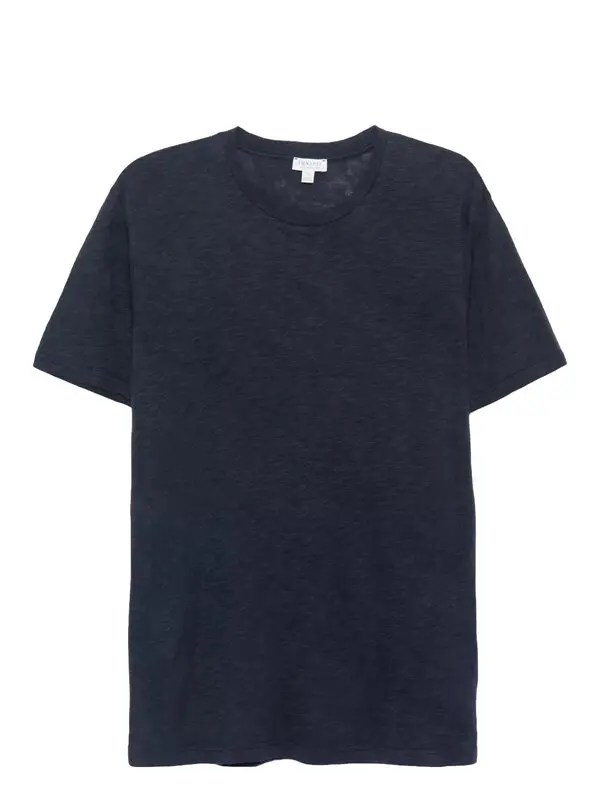 Sunspel Slub T-shirt - Blue