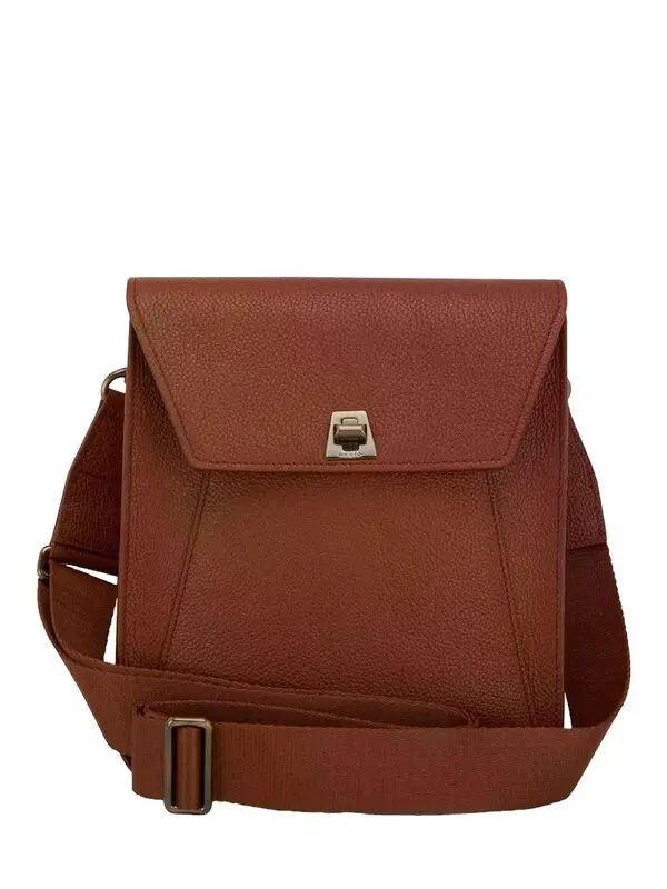 Akris Twist-lock Leather Crossbody Bag - Brown