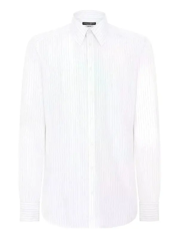 Dolce & Gabbana Striped Cotton Shirt - White