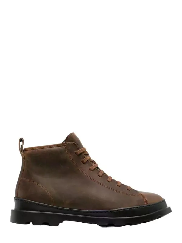 Camper Brutus Leather Ankle Boots - Brown