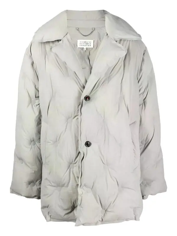 MAISON MARGIELA Single-breasted Padded Coat - Grey