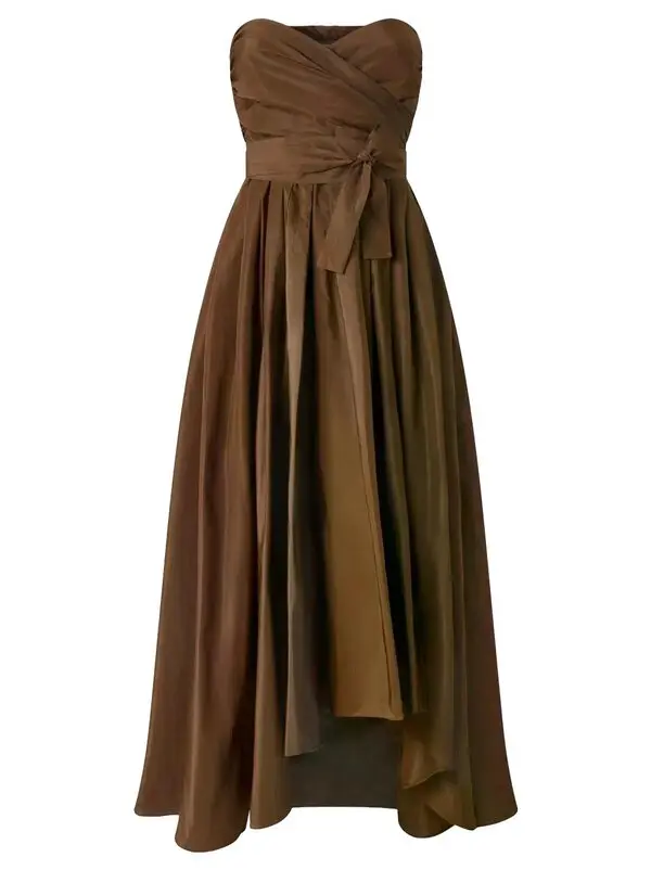 Pinko Strapless Gown - Brown