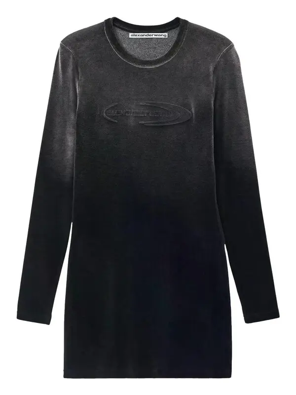 Alexander Wang Long-sleeved Minidress - Grey