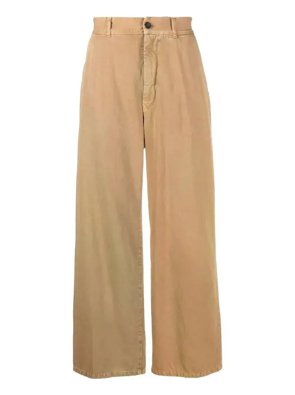 Incotex High-waist Wide Leg Trousers - Brown