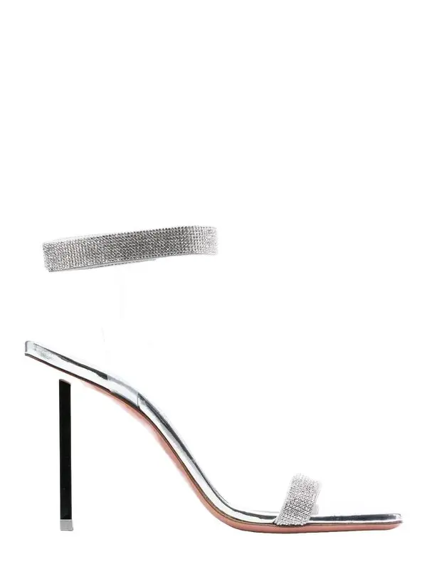 Amina Muaddi Rih 110mm Crystal-embellished Sandals - Silver