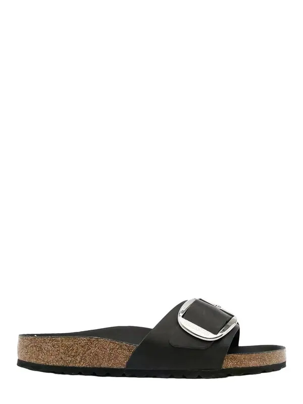 BIRKENSTOCK Madrid Big Buckle Leather Sandals - Black