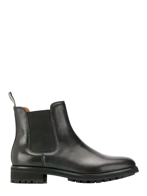 Polo Ralph Lauren Bryson Leather Ankle Boots - Black