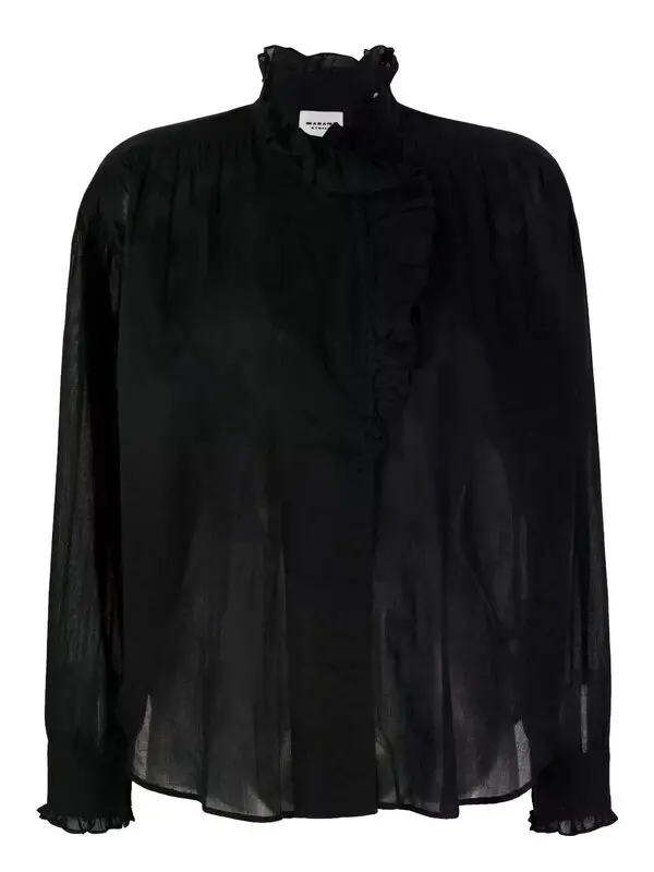 MARANT ETOILE Pamias Ruffled Blouse - Black