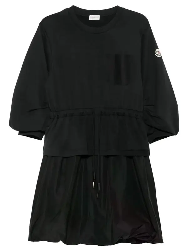 Moncler Logo-patch Mini Dress - Black