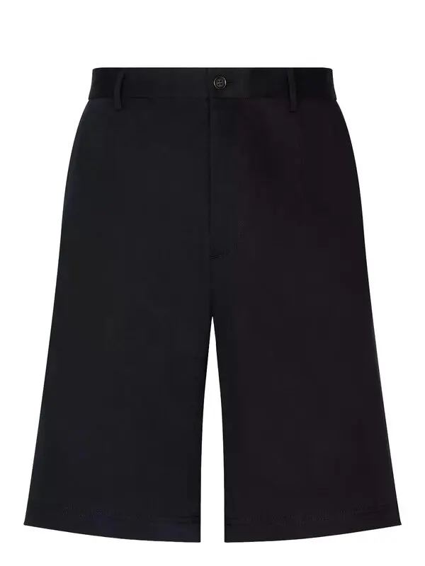 Dolce & Gabbana Logo Plaque Stretch-cotton Shorts - Black