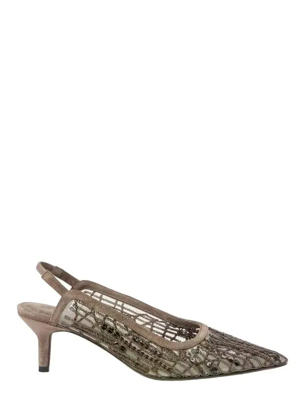 Brunello Cucinelli 55mm Sequin-embellished Pumps - Brown