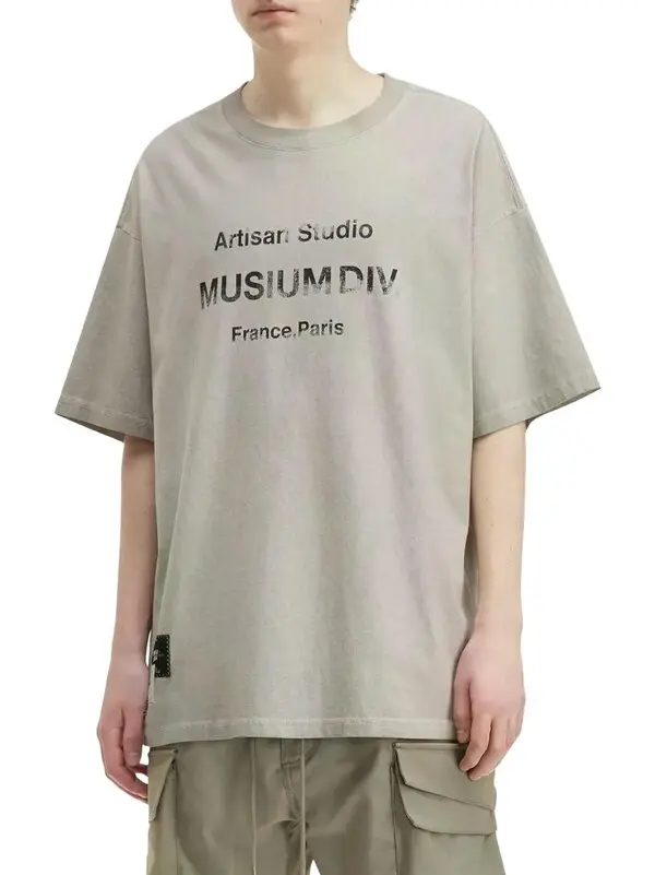 MUSIUM DIV. Graphic-print Oversized T-shirt - Grey