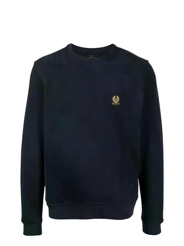 Belstaff Logo Patch Cotton Sweatshirt - Blue