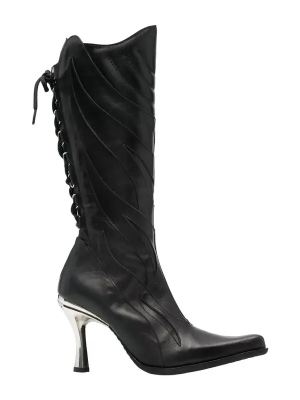 Vetements X New Rock Firestorm 100mm Leather Boots - Black