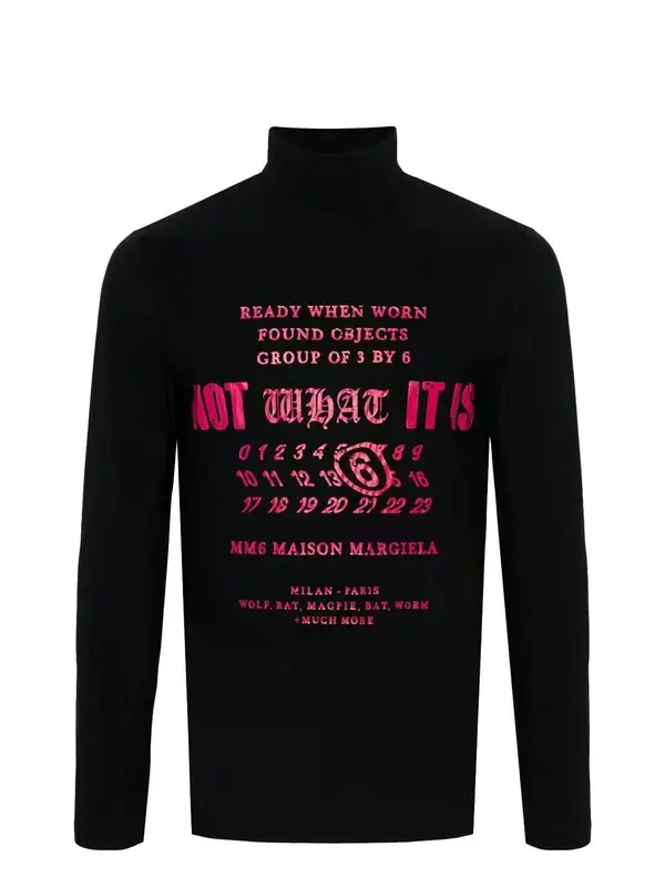 MAISON MARGIELA Numbers Print Top - Black