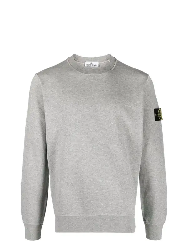 Stone Island Compass Badge Cotton Sweatshirt - Grey