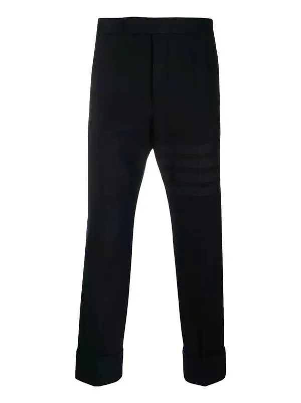Thom Browne Tonal 4-bar Flannel Trousers - Blue