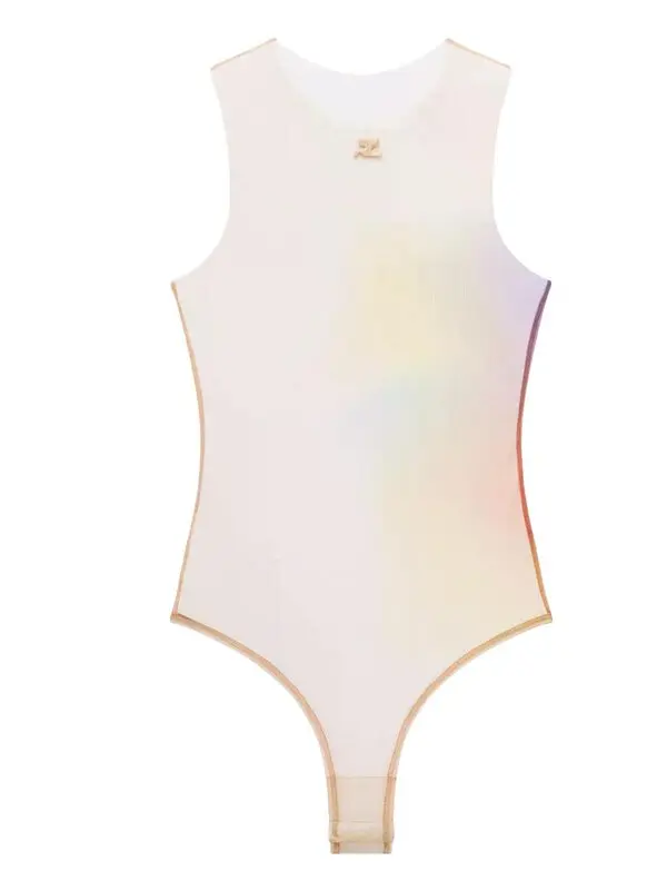 COURREGES Aura Tulle Bodysuit - Neutrals
