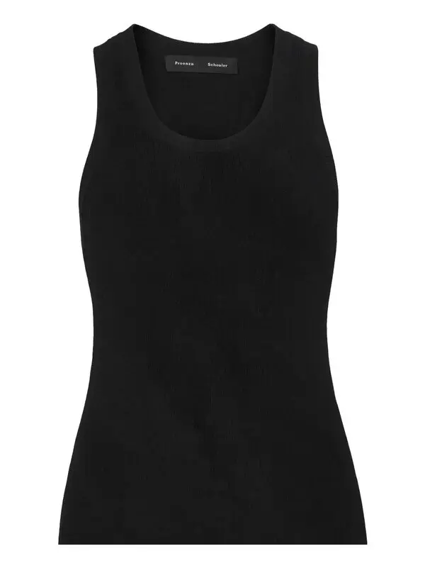Proenza Schouler Matte Knitted Tank Top - Black