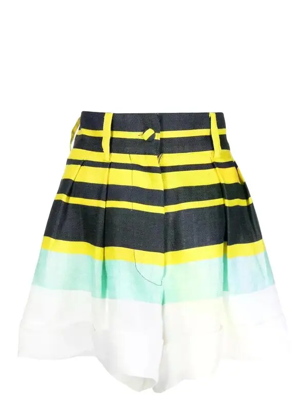 BAMBAH Striped High-waisted Shorts - Multicolour