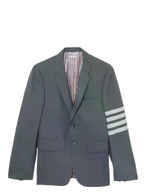 Thom Browne 4-bar Stripe Single-breasted Blazer - Grey