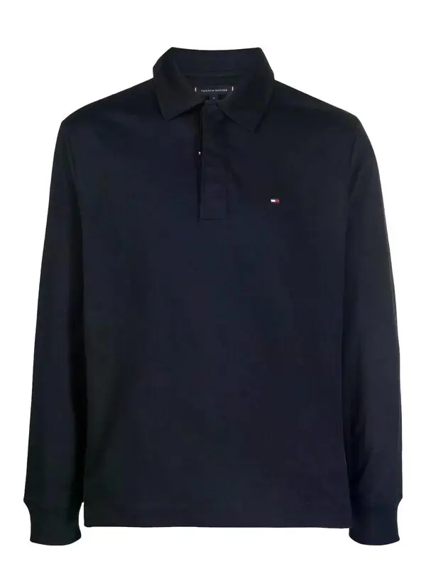 Tommy Hilfiger Long-sleeved Polo Shirt - Blue
