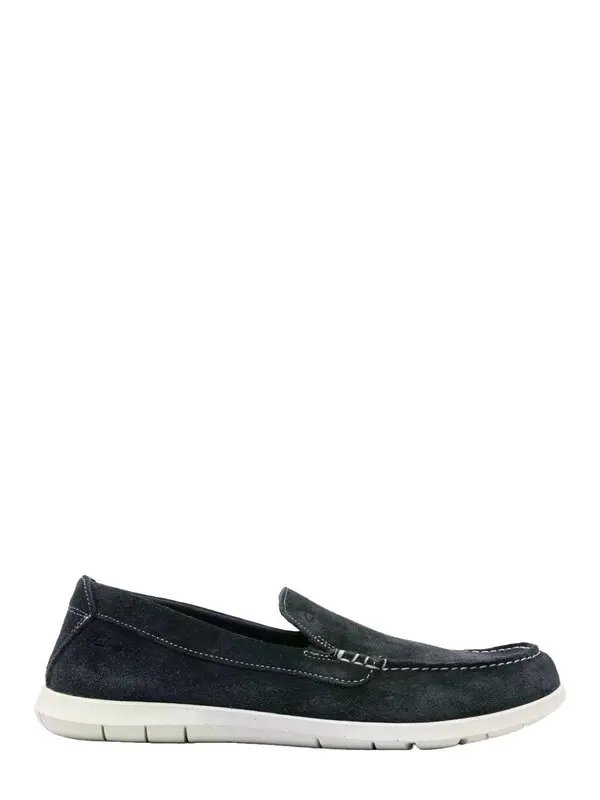 Clarks Flexway Step Suede Loafers - Blue