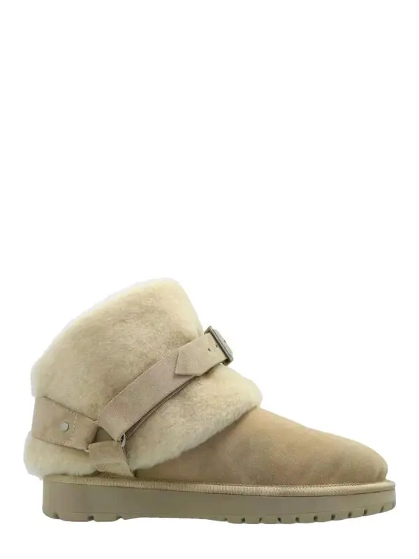 Burberry Chubby Suede Shearling Boots - Neutrals