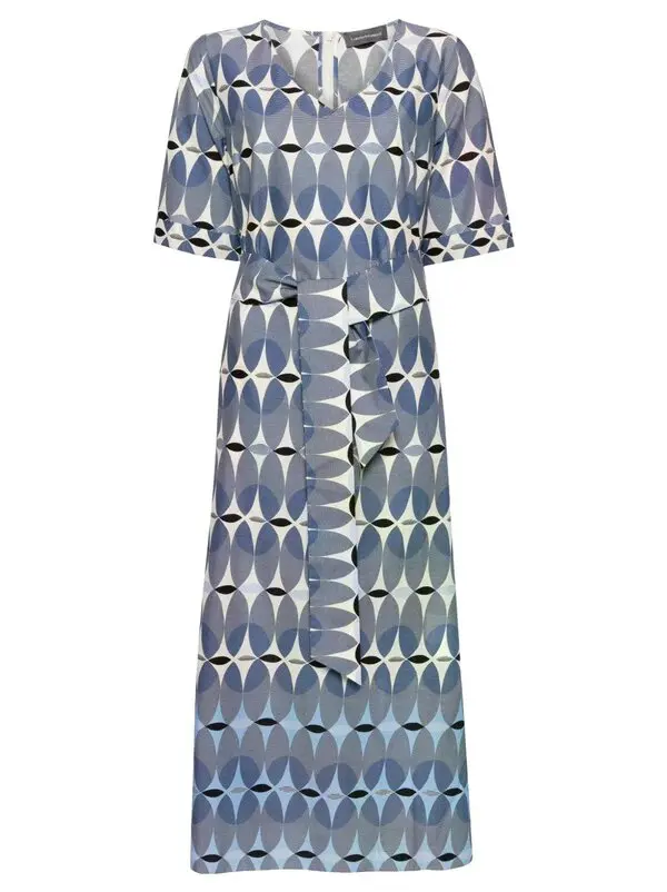 Lorena Antoniazzi Geometric-print Midi Dress - Blue