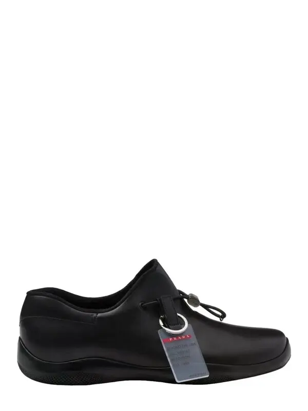 Prada Toblach Leather Sneakers - Black