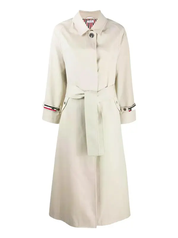 Thom Browne Raglan-sleeve Waterproof Trench Overcoat - Neutrals