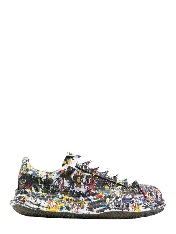 Mihara Yasuhiro Paint-splatter Sneakers - Black