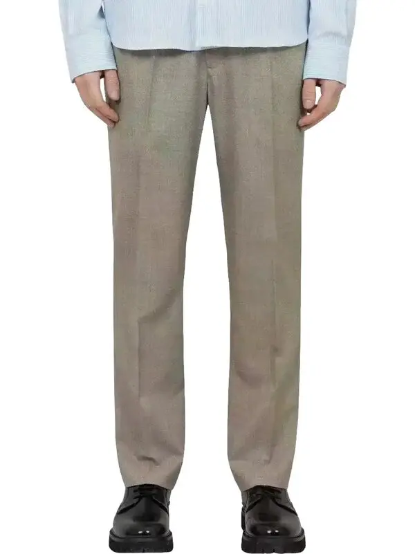 AMI Paris Elasticated-waist Trousers - Brown