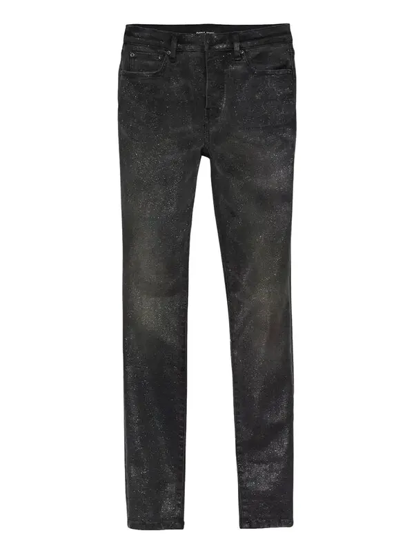 PURPLE BRAND Glittered Skinny Jeans - Black