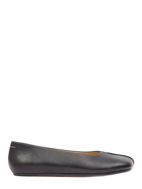 MAISON MARGIELA Stitch-out Leather Ballerinas - Black
